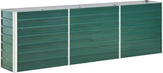 vidaXL Vidaxl - Lit sur&eacute;lev&eacute; de jardin Acier galvanis&eacute; 240x40x77 cm Vert