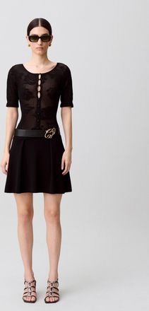 Claudie Pierlot Robe maille fleurs