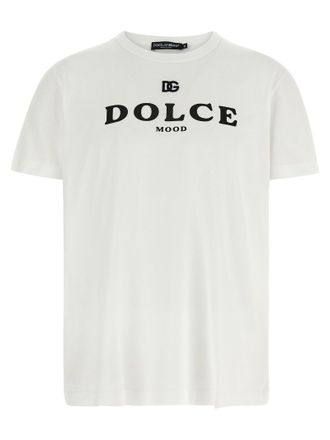 Dolce & Gabbana Logo-Print Cotton T-Shirt - White