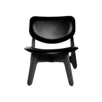 TOM DIXON Fauteuil rembourré Slab - Noir - Chêne massif teinté - Designer Tom Dixon