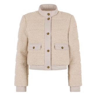 Moncler Femme, Vestes, Beige, Taille: 38 FR Blandy Short Down Jacket