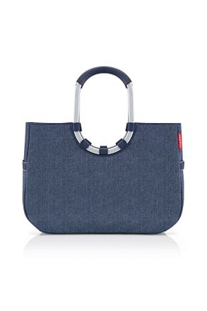 Reisenthel Einkaufstasche Loopshopper L herringbone dark blue, Dunkelblau, Textil, 25 L, 46x34.5x25 cm, Freizeit, Koffer & Taschen, Einkaufstaschen