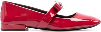 Versace Gianni Ribbon Ballerinas - Rot