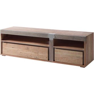 Massivmoebel24 TV-Board Akazie 180x48x55 beige lackiert Amsterdam 125