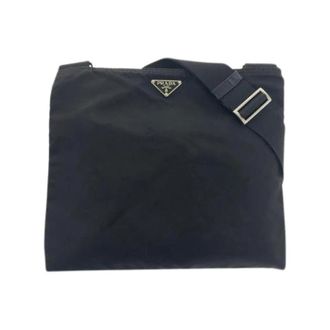 Prada Pre-owned Nylon Tessuto Triangle Logo Shoulder Bag - - Pre-owned - Damen - Schwarzk - ONE SIZE