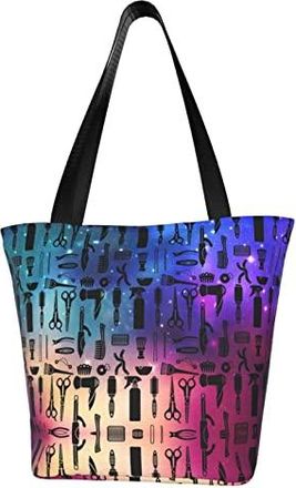 AOOEDM Coiffeur coiffeur sac fourre-tout r&eacute;utilisable femmes sac &agrave; main d&eacute;contract&eacute; sacs &agrave; bandouli&egrave;re pour faire les courses &eacute;picerie voyage &agrave; lext&eacute;rieur