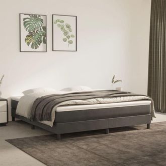 vidaXL Vidaxl - Matelas de lit &agrave; ressorts ensach&eacute;s Gris fonc&eacute; 180x200x20 cm
