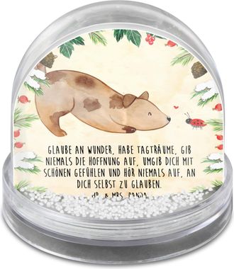 Mr. & Mrs. Panda Weihnachtskugel Hund Marienk&auml;fer - Geschenk, Schneekugel Modern, Mischlinghund, Spr&uuml;che, Positiv, Zuversichtlich, Hunde, Weihnachten, Weihnachts