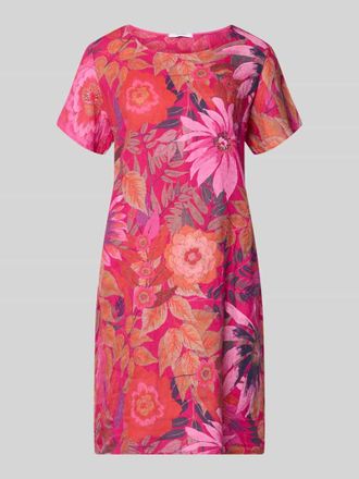 Zabaione Knielanges Kleid aus Leinen-Mix Modell La44ra