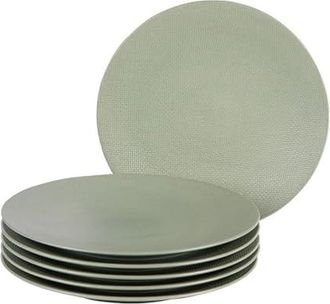 Table Passion Table Passion - Assiette plate V&eacute;suvio sauge 27 cm (lot de 6)