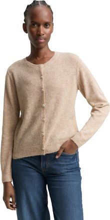 Tom Tailor Damen 1047900 Cardigan Strickjacke, 28683-Intense Beige Melange, S