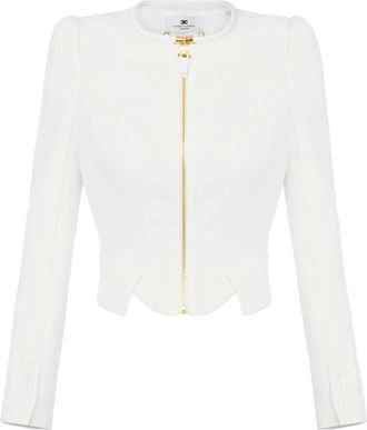 Elisabetta Franchi Damen, Jacken, Beige, XSGr&ouml;&szlig;e