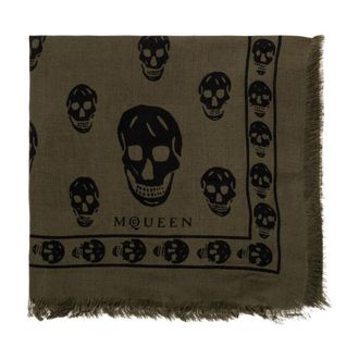 Alexander McQueen Klassischer Totenkopf-Schal - - Accessories - Herren - Gr&uuml;n - ONE SIZE
