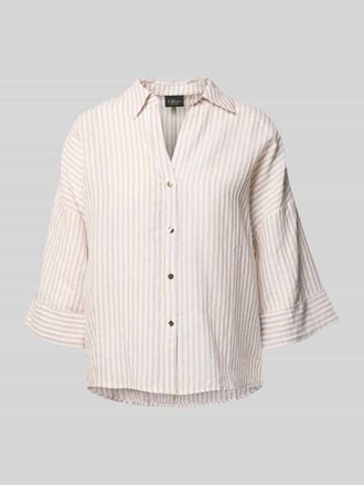 s.Oliver Black Label Regular Fit Langarmbluse aus Leinen-Baumwoll-Mix