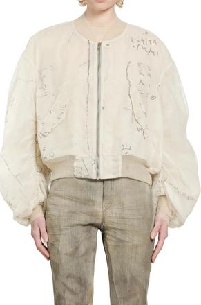 Rick Owens Femme, Vestes, Blanc, Taille: 38 FR Secchia Flight Bomber