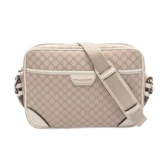 Celine Pre-owned Macadam Canvas Leather Shoulder Bag - - Pre-owned - Damen - Beige - ONE SIZE