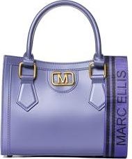 Marc Ellis Marc Ellis New York Sac à main pour femme Rubber 100% Rubber 19x15x10 cm, Violet et or, Taille unique