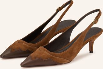 BA&SH Ba&Sh Slingpumps Casta braun