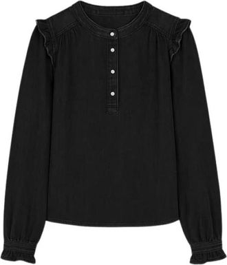 BA&SH Femme, Blouses et Chemises, Noir, Taille: 42 FR Mio Bluse
