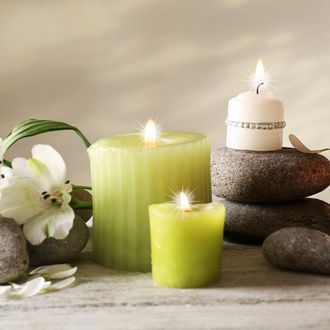 Eurographics Eurographics Candles & Spa 40x40 LED, Leinwand, gr&uuml;n, 40 x 40 x 4 cm