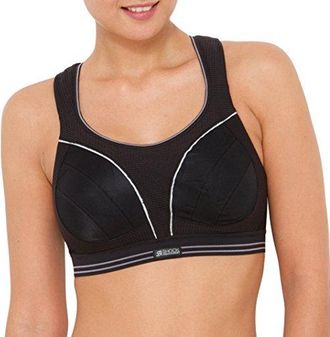 Shock Absorber Sport Run - Soutien-gorge de sport - Brassière - Uni - Femme - Noir (Noir/Argent) - 90A