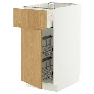 IKEA METOD / MAXIMERA Unterschrank mit Drahtkorb/T&uuml;r