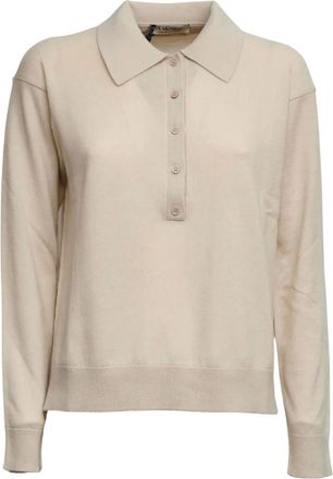 Max Mara Femme, Pulls, Beige, Taille: 42 FR Pulls &agrave; col rond
