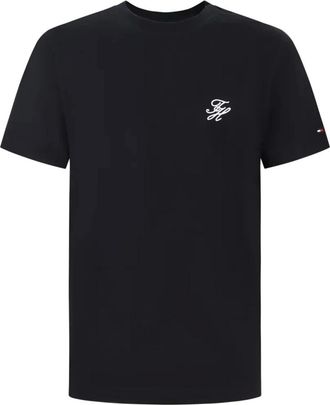 Tommy Hilfiger Homme, Tops, Noir, Taille: S Script Monogram Swimshop Tee