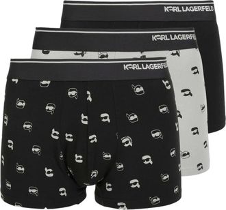 Karl Lagerfeld Homme, Sous-v&ecirc;tements, Multicolore, Taille: S Ikon AOP Trunk 3P