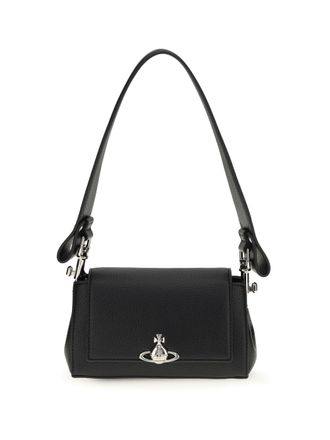 Vivienne Westwood Womens Shoulder Bag Orb Black Thermoplastic Polyurethane