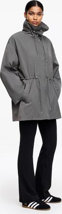 Arket Nylonjacke Mit Hohem Kragen -Grau