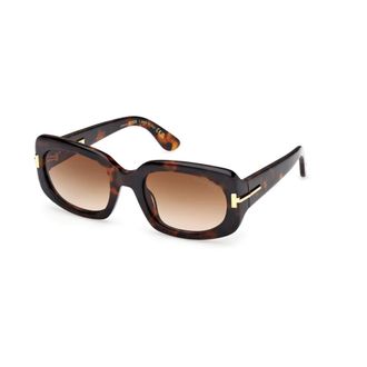 Tom Ford unisex, Accessoires, Brun, Taille: 54 MM Icon Rectangular Lunettes de soleil