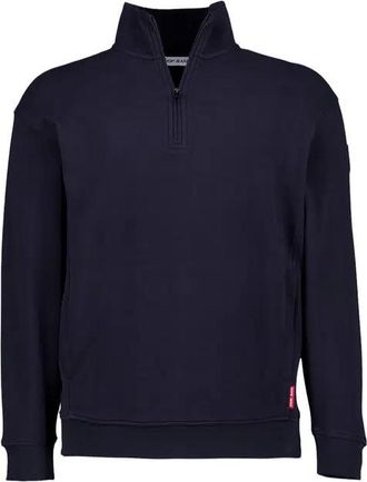 Joop Herren Pullover blau Baumwolle unifarben