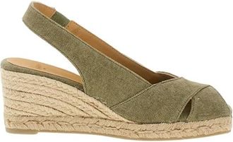 Castaner Femme, Chaussures, Vert, Taille: 38 EU Espadrille Slingback Peep-toe