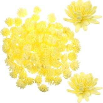 Angoily 100 St&uuml;ck &Auml;therische &Ouml;l Diffusor Blumen K&uuml;nstliche Aromatherapie Deko Langlebige Duftabsorber Gelbe Chrysanthemenform f&uuml;r Zuhause Auto Hotel Entspanne