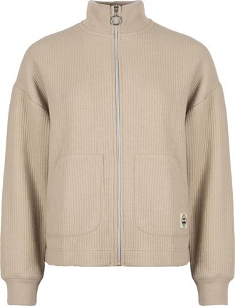 Roadsign Damen Sweatjacke mit wellenartiger Struktur für Moderne Casual-Outfits beige, 2XL