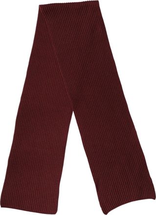 Dolce & Gabbana Mens Ribbed Knit Cashmere Scarf Maroon