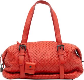 Bottega Veneta Hobo Bags - Nappa Intrecciato Montaigne Shoulder Bag - Gr. unisize - in Rot - f&uuml;r Damen