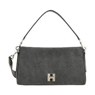Hogan H01Y Umh&auml;ngetasche mit &Uuml;berschlag - - Bags - Damen - Grau - ONE SIZE