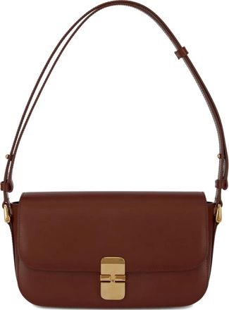A.P.C. sac porté épaule Grace à rabat - Marron