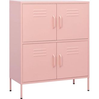 vidaXL Lagerschrank Rosa 80x35x101,5 cm Stahl - Vidaxl