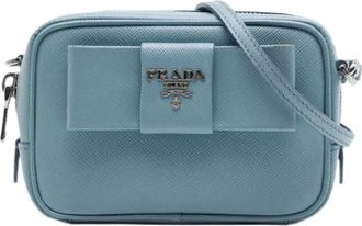 Prada Pre-owned Vintage Bow Crossbody Bag - - Pre-owned - Damen - Blau - ONE SIZE