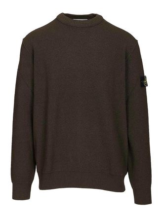 Stone Island Pull Col Rond - Gris