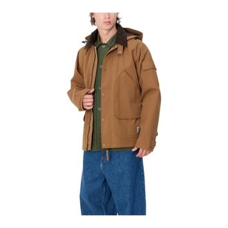 Carhartt Work in Progress Braune Tabak Clarton Jacke Stilvoll Praktisch - - Jackets - Herren - Braun - XL