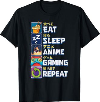 Otaku Anime-Spiele wiederholen den unterhaltsamen japanischen Lebensstil T-Shirt