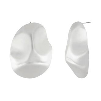 Dansk Copenhagen Femme, Accessoires, Gris, Taille: ONE Size Boucles doreilles ob&eacute;lisques massives plaqu&eacute;es argent