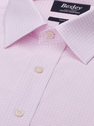 Bexley Valmar - Chemise homme rose clair et blanc