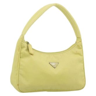 Prada Pre-owned Sac bandouli&egrave;re vintage en nylon - Femme - Pre-owned - Jaune - Taille: ONE Size