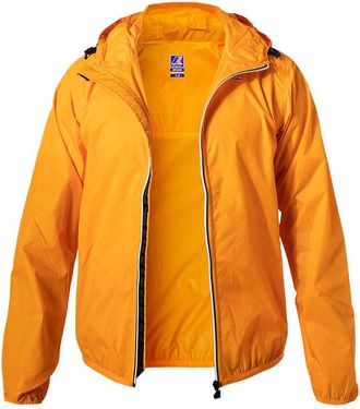 K-Way Herren Regenjacke orange Mikrofaser unifarben