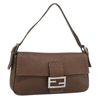 Fendi Sac bandouli&egrave;re vintage en cuir pr&eacute;-poss&eacute;d&eacute; - Femme - Pre-owned - Brun - Taille: ONE Size